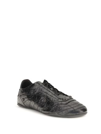 Balenciaga Mens Sneakers City Black-Silver Calf Leather (bos Taurus) Trainers Black/silver