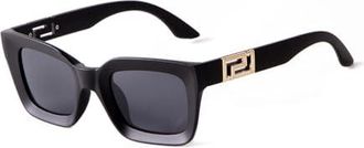 Generic Lunettes de soleil à monture écaille de tortue pour homme et femme - nuances dégradées vintage, C1 noir mat gris, Taille unique