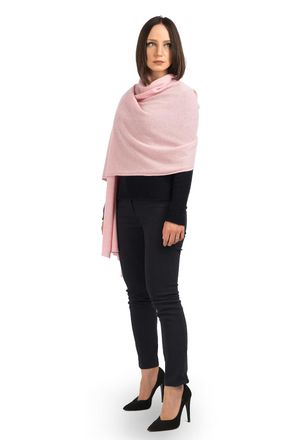 DALLE PIANE CASHMERE Stola aus 100% Kaschmir - Made in Italy - f&uuml;r Frau, Farbe: Rosa, Einheitsgr&ouml;&szlig;e