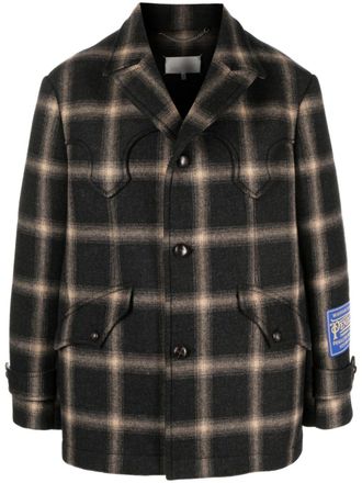 Maison Margiela x Pendleton Mantel mit Karomuster - Braun