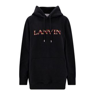 Lanvin Femme, Sweatshirts et sweats &agrave; capuche, Noir, Taille: 36 FR SweaT-shirt Cozy Curb Logo