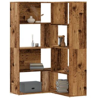 vidaXL Vidaxl - Biblioth&egrave;que dangle &agrave; 4 niveaux vieux bois bois ding&eacute;nierie