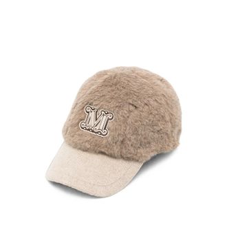 Max Mara Logo-patch Faux-fur Cap