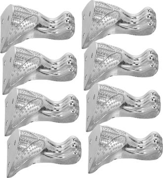 Angoily 8 Stück Teiliges Vintage Metall Möbel Eckfüße Stabile Eckstützen Wackeln Schmuckschachtel Füße Robuste Zinklegierung für Wohnzimmer Schlafzimmer