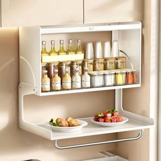 Generic Mehrzweckschrank Gartenschrank Metall Magnetische Schrankt&uuml;r Zum Herunterziehen H&ouml;he: 36/50 cm Aus Kohlenstoffstahl Gefertigt K&uuml;chen H&auml;ngeschrank(Whit