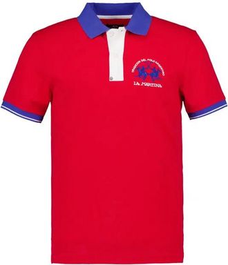 La Martina Herren Polo-Shirt rot Slim Fit