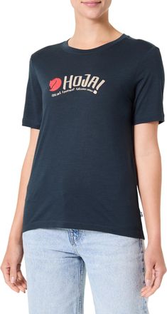 Fjällräven Damen Hoja Wool T-Shirt, Dark Navy, S