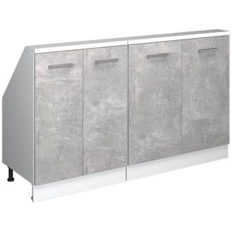 Vicco Dachschr&auml;genschrank-Set Rion, Beton/Wei&szlig;, 2er Set, Vicco
