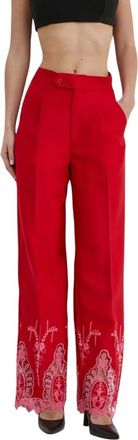 Never Fully Dressed Pantalon taille haute - Femme - Pantalons - Rouge - Taille: 36 FR