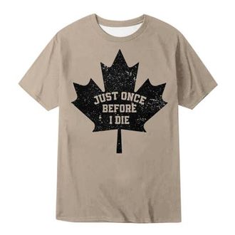 Generic T-shirt pour homme motif feuille d&eacute;rable canadien, kaki, XXL