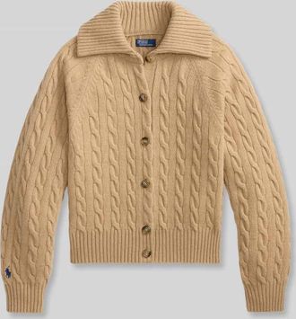 Polo Ralph Lauren Strickjacke aus Wolle Kaschmir mit Kragen