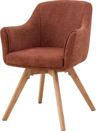 Livetastic Armlehnstuhl, Karamell, Holz, Metall, Textil, Eiche, Pappel, massiv, Sperrholz, U-Form, 61x85.5x63.5 cm, Sitzfl&auml;che 360&deg; drehbar, Esszimmer, St&uuml;hle, E