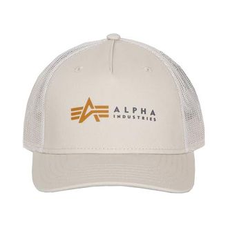 Alpha Industries Alpha Industries Label Trucker Cap Casquette pour Hommes Jet Stream White