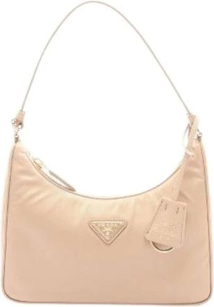 Prada Sac Mini Re-Edition 2005 Re-Nylon Pre-owned - Femme - Pre-owned - Beige - Taille: ONE Size