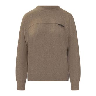 Brunello Cucinelli Wollpullover - - Knitwear - Damen - Braun - S