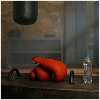 Wallario Sticker/Aufkleber f&uuml;r K&uuml;hlschrank/Geschirrsp&uuml;ler/K&uuml;chenschr&auml;nke, Selbstklebende Folie - 60 x 60 cm, Motiv: Pause im Boxstudio