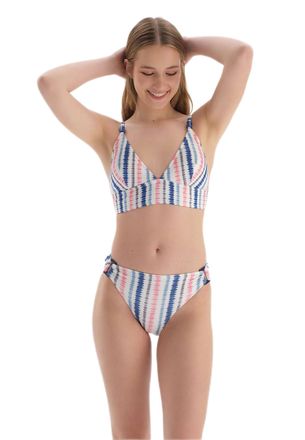 Dagi Womens Fashion, Bralette Bikini Top, Pink-Blue, 36