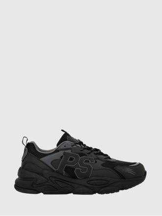 Plein Sport Low-Top-Sneaker aus Leder und Mesh mit Kontrast-Monogramm