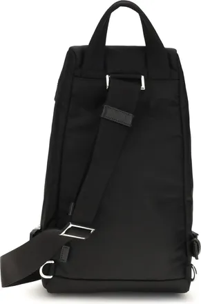 Prada Triangle Logo Backpack - Black