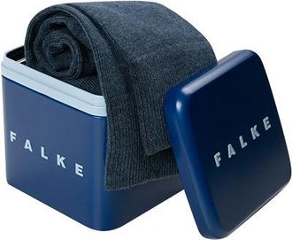 Falke Herren Socken blau Baumwolle unifarben
