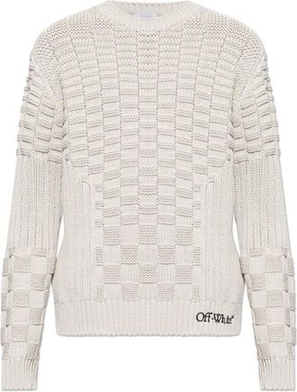 Off-white Homme, Pulls, Beige, Taille: XL Logo Sweater