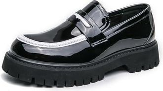 Generic Mocassins tendance pour homme - Bout rond - Semelle antidérapante - Pour le travail quotidien et les loisirs, Noir 2, 40 2/3 EU