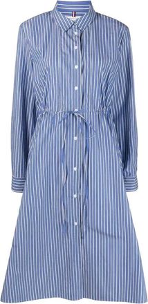 Tommy Hilfiger Gestreiftes Midi-Hemdblusenkleid - - Dresses - Damen - Blau - XS