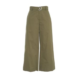 Liu Jo Gr&uuml;ne Weite Bein Hochtaillierte Hose - - Trousers - Damen - Gr&uuml;n - W27