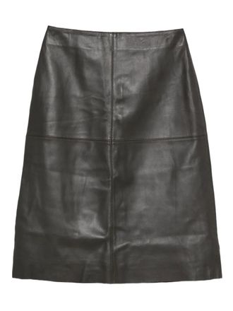 SOEUR A-Linien-Rock aus Leder - Braun