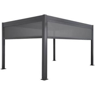Sweeek Pergola bioclimatique. aluminium et acier. 3x4m avec store 3m + store 4m