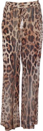 Ermanno Scervino Femme, Pantalons, Brun, Taille: 38 FR Wide Pantalons