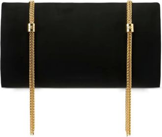 Elisabetta Franchi logo chain shoulder bag - Schwarz