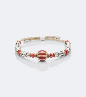 Isabel Marant Bracelet Janis en cuir et m&eacute;tal &agrave; perles