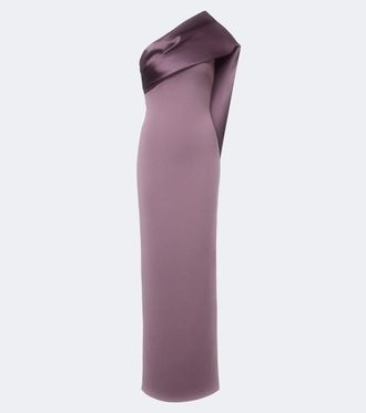 Solace London One-Shoulder-Robe Audran aus Cr&ecirc;pe