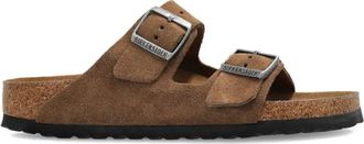 Birkenstock Loafer - Ciabatta Arizona Softbed Suede Leather Dark Tea - Gr. 36 (EU) - in Braun - für Damen
