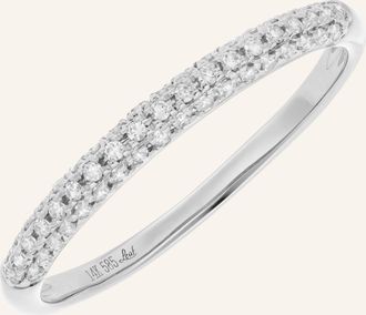 Leaf Ring Dazzle Mit Diamanten silber