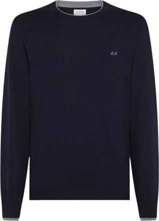 Sun 68 Homme, Pulls, Bleu, Taille: 2XL Pull Bleu Laine Coton