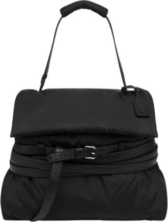 Moschino Femme, Sacs, Noir, Taille: ONE Size Tie Me Medium Hand Bag