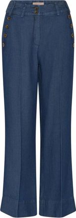 Gustav Femme, Pantalons, Bleu, Taille: 38 FR Pantalon Jambe Droite Bleu Nuit