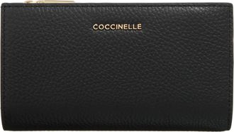 Coccinelle Portemonnaie - Metallic Soft - Gr. unisize - in Schwarz - für Damen
