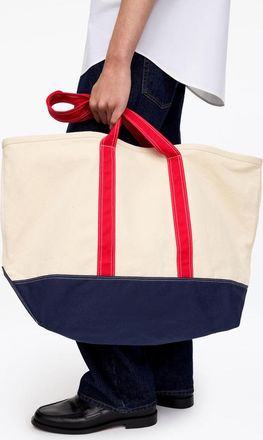 Arket Gro&szlig;e Tragetasche Aus Canvas -Blau
