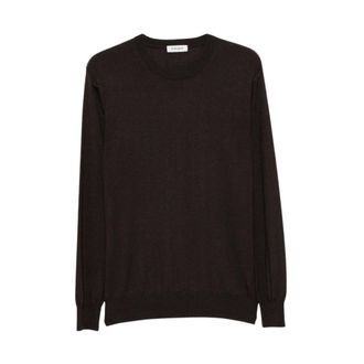 KANGRA Pull en soie et cachemire &agrave; col rond - Homme - Pulls - Noir - Taille: 2XL