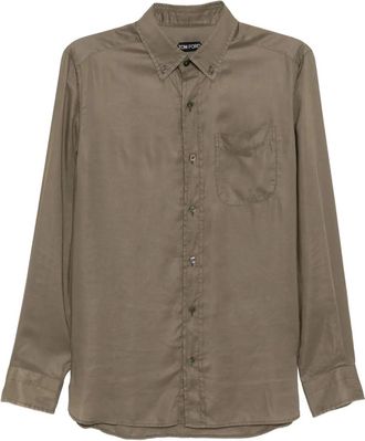 Tom Ford Schmales Hemd - Grün