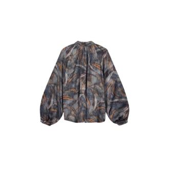 Summum Wandelbare Offizierskragen-Bluse - - Blouses & Shirts - Damen - Grau - 2XS