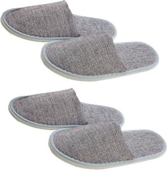 FOMIYES 2 paires Pantoufles Jetables Unisexes Confortables et Respirantes Lot de L&eacute;g&egrave;res et Pliables pour H&ocirc;tel Voyage et Usage Int&eacute;rieur