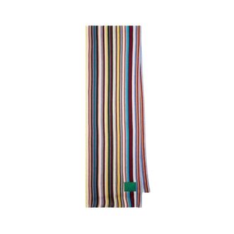 Paul Smith Echarpe fine ray&eacute;e baya bleu jaune Paul Smith Homme Femme M1A 151F T542 92A - unisex - Accessoires - Multicolore - Taille: ONE Size