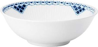 ROYAL COPENHAGEN Princess KOMPOTTSCHALE, Porzellan, Weiß-Blau, 15,5cm