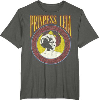 Star Wars Princess Leia Retro-Vintage-T-Shirt mit rostigem Abzeichen T-Shirt