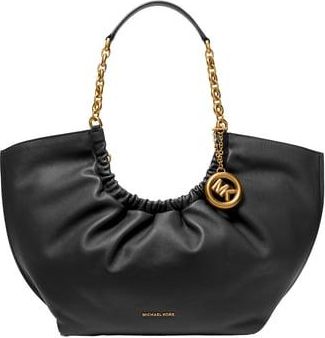 Michael Kors Sac &agrave; main &agrave; d&eacute;tail chaine et logo m&eacute;tallique en cuir