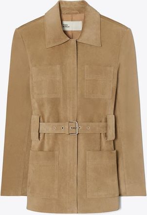 Tory Burch Damen Wildlederjacke mit G&uuml;rtel